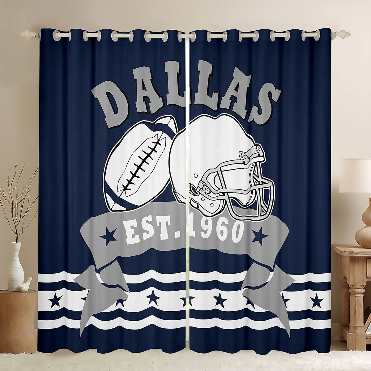 Football City Themed Curtains, Sports Curtains & Drapes American ...