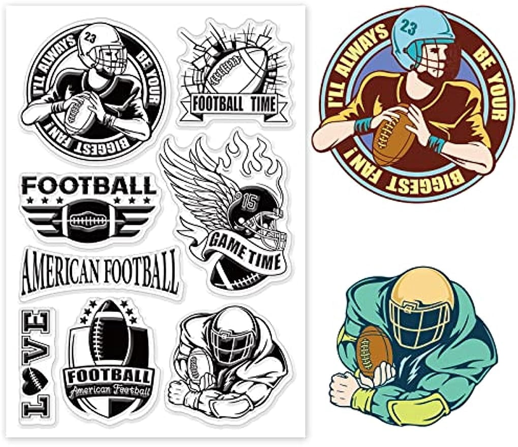 Football Clear Stamps, Transparent Football Stamp Film Frame Sports ...