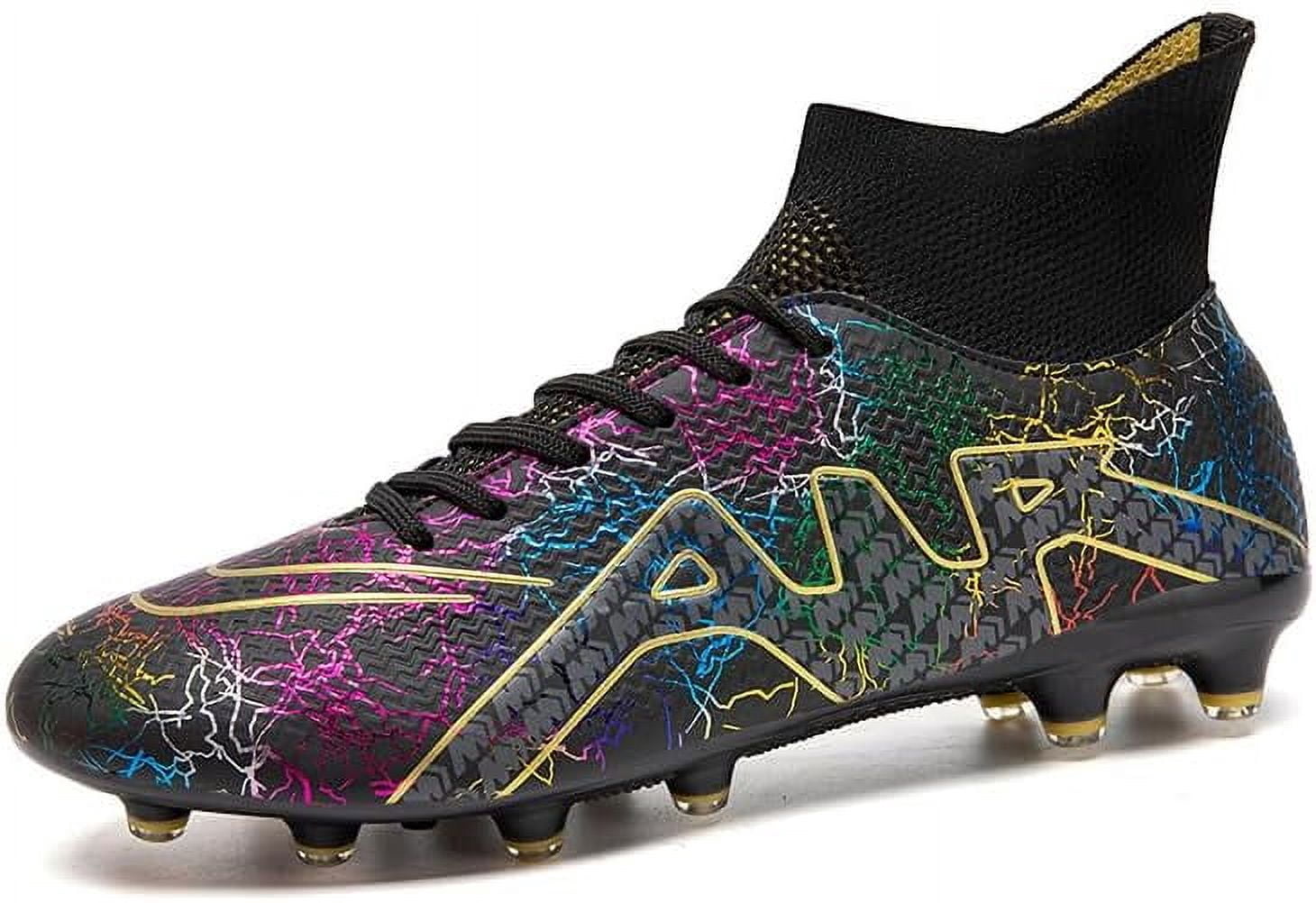 Football Cleats Men, Non-Slip High Top Soccer Shoes Lightweight Shock ...