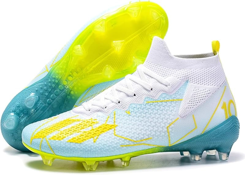 Football Cleats Men Women, Non-Slip High Top Soccer Shoes Lightweight ...