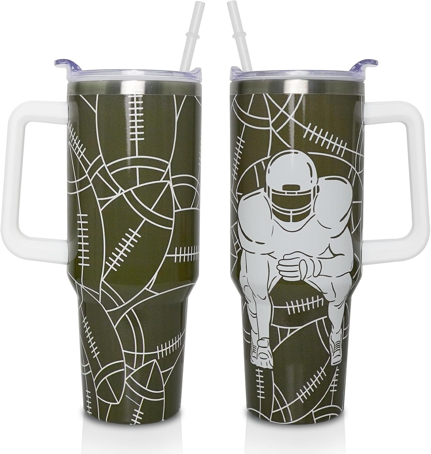 Football Coach Gifts Cup for Women Men, 40oz Tumbler with Handle and ...