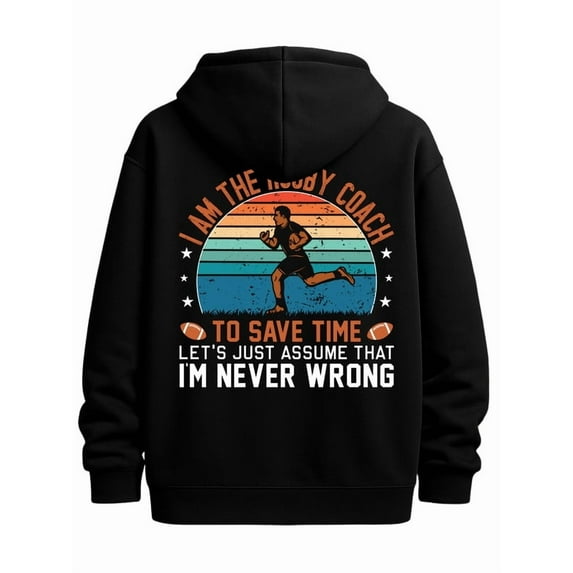 Football Coach hoodies mens funny hoodies black Regular Fit, Everyday ...