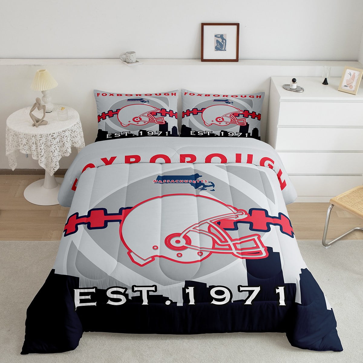 Football Comforter Set Queen,Football Team Bedding Set ,American ...