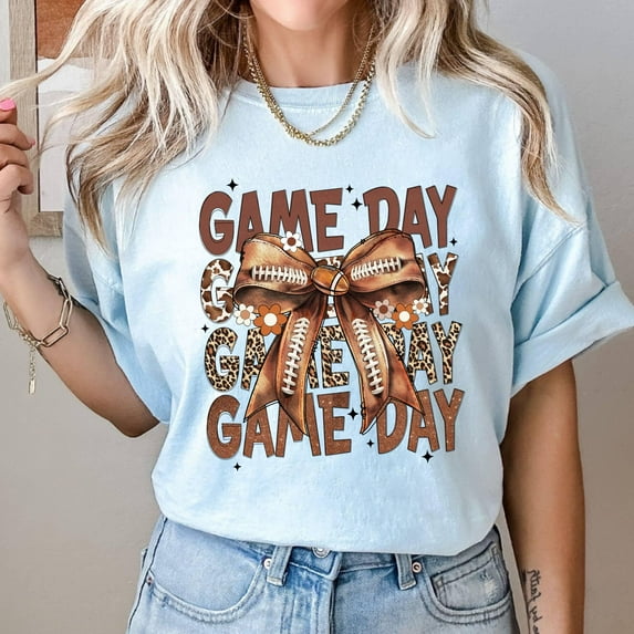 Football Coquette Bow Game Day Shirt, Gameday Womens Shirt,Tis the ...