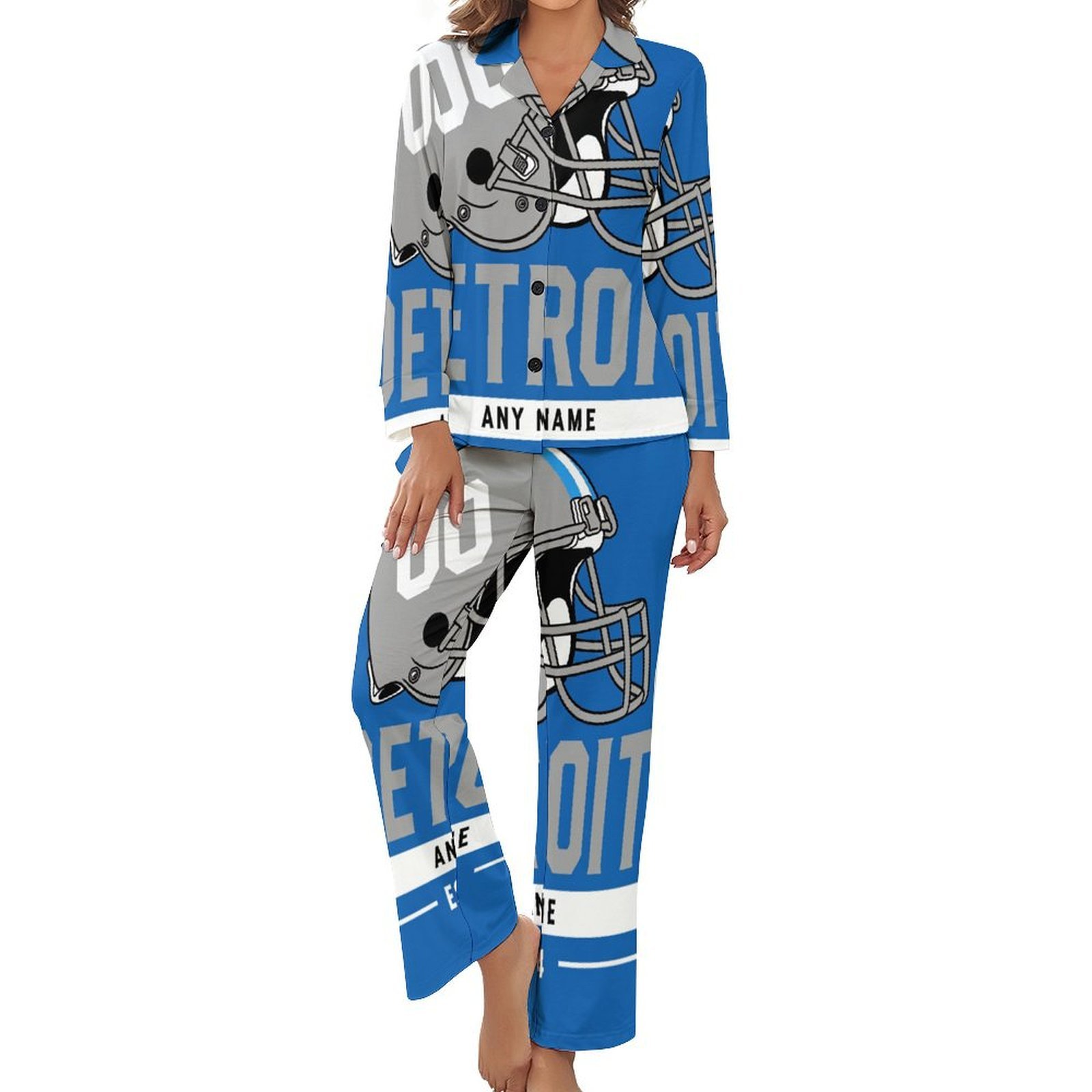 Football Cowboys Pajamas Woman Vintage Pajamas Set 2 Piece Long-Sleeve ...