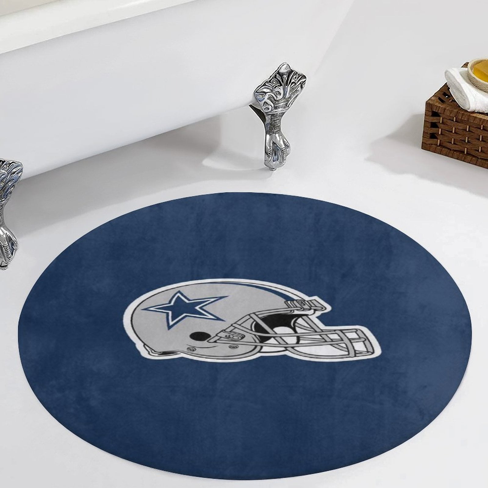Football Cowboys Round Area Rugs for Bedroom Living Room, 4FT Soft ...