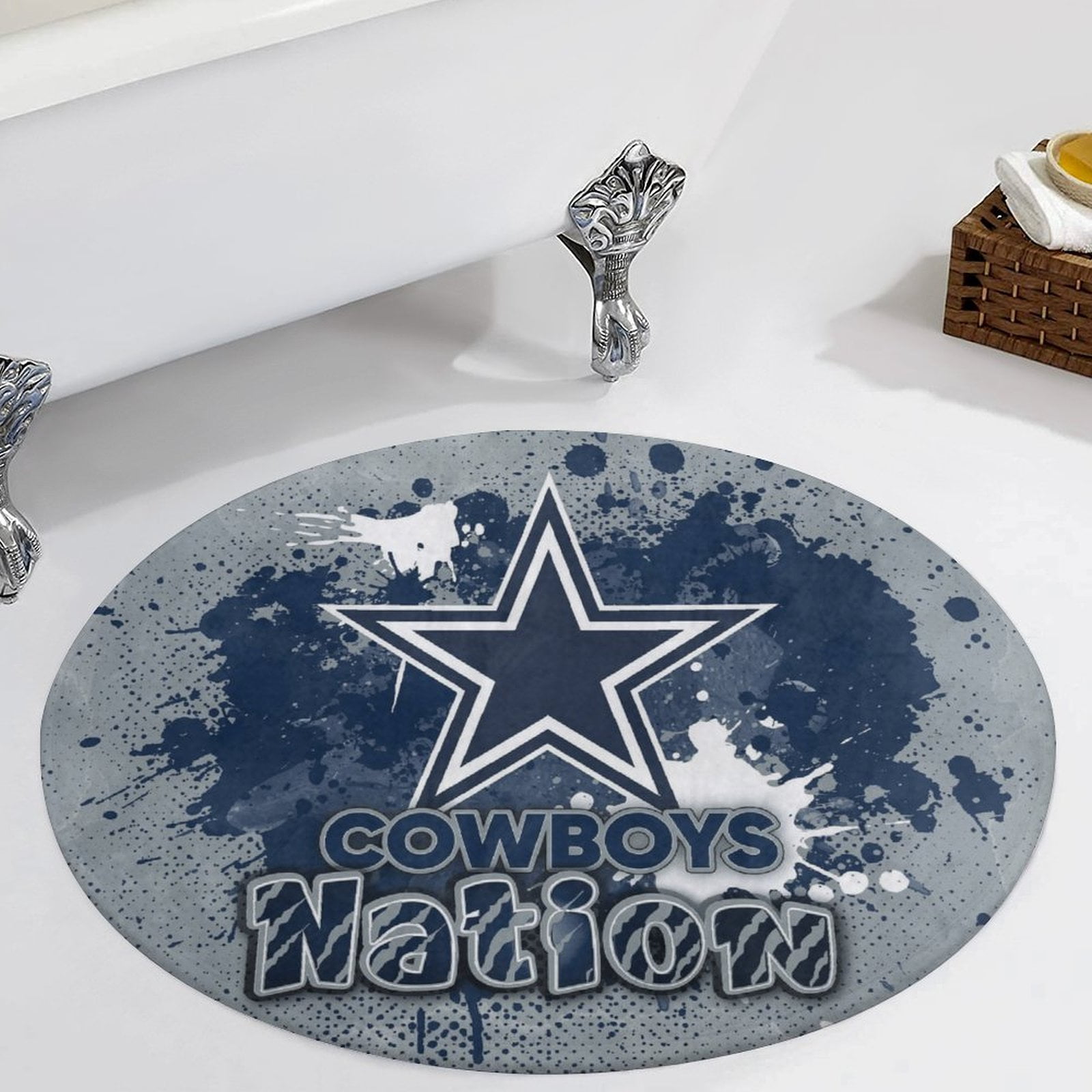 Football Cowboys Round Area Rugs for Bedroom Living Room, 6FT Soft ...