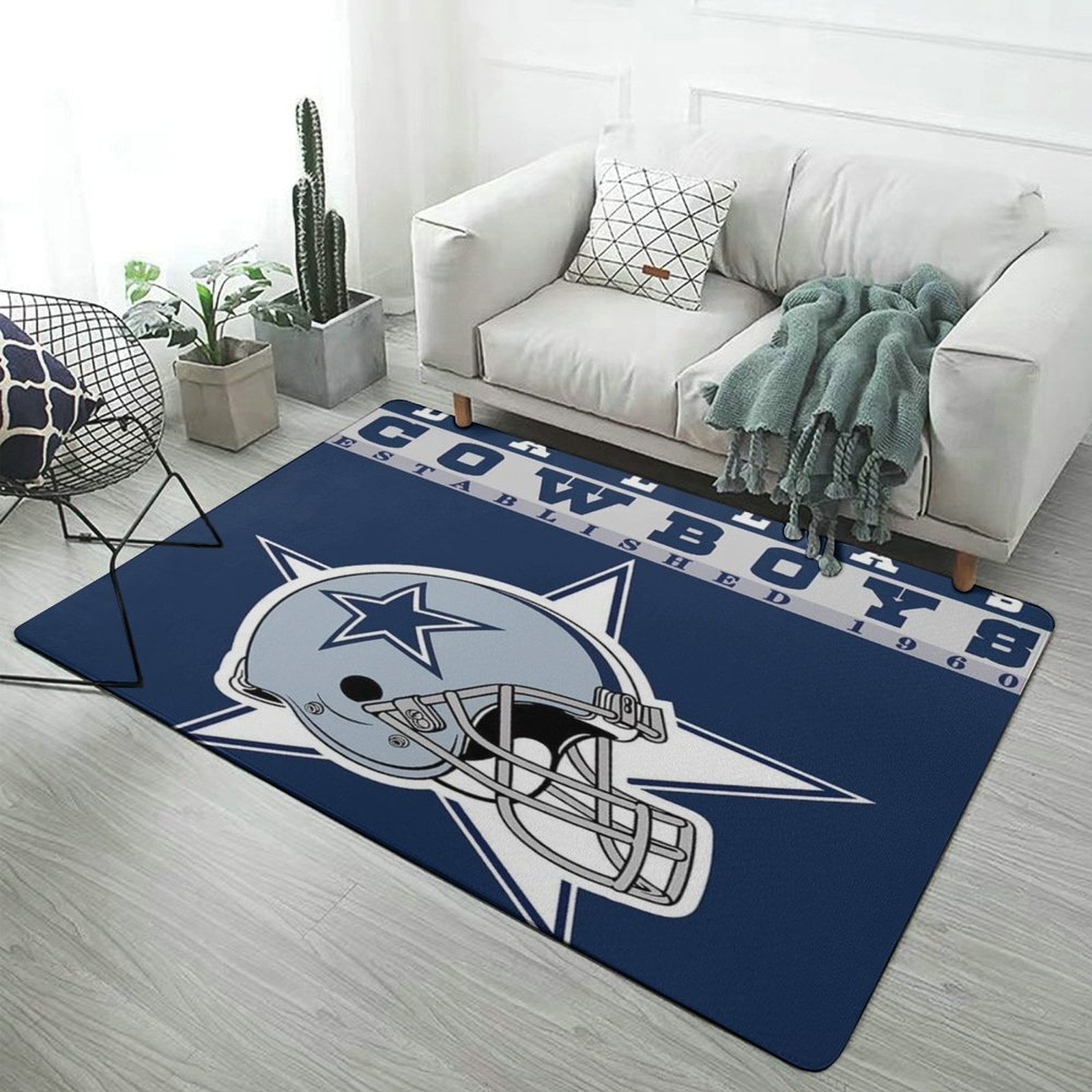 Football Cowboys Soft Comfy Area Rugs Carpet Suitable for Living Room ...