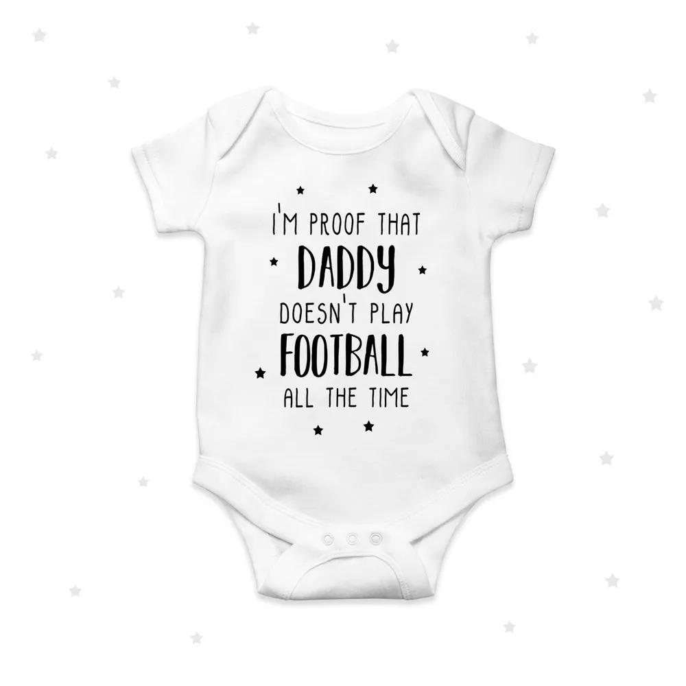 Football Daddy Baby Grow Announcement Soccer Sports Funny Gifts Cute ...
