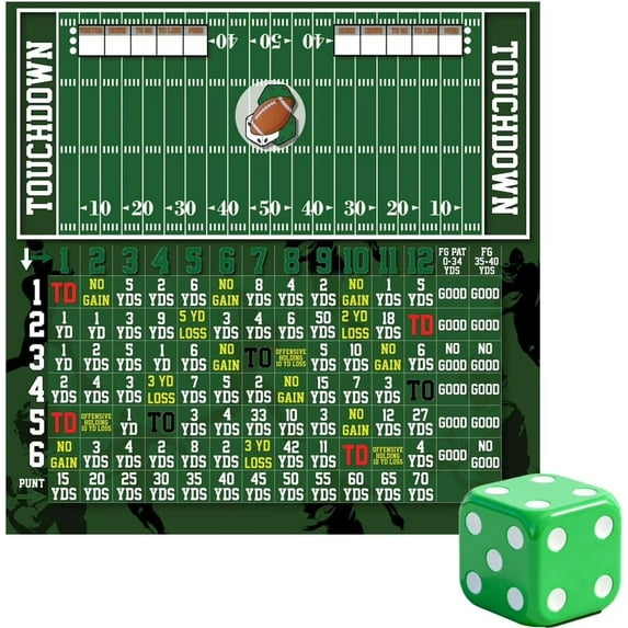 Football Dice Board Game 2025Solid Wood Dice and Board Game Fun Double ...