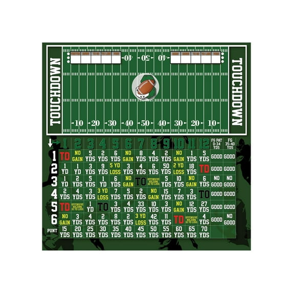 Football Dice Board Game - Score Touchdowns, Field Goals & Punts with ...