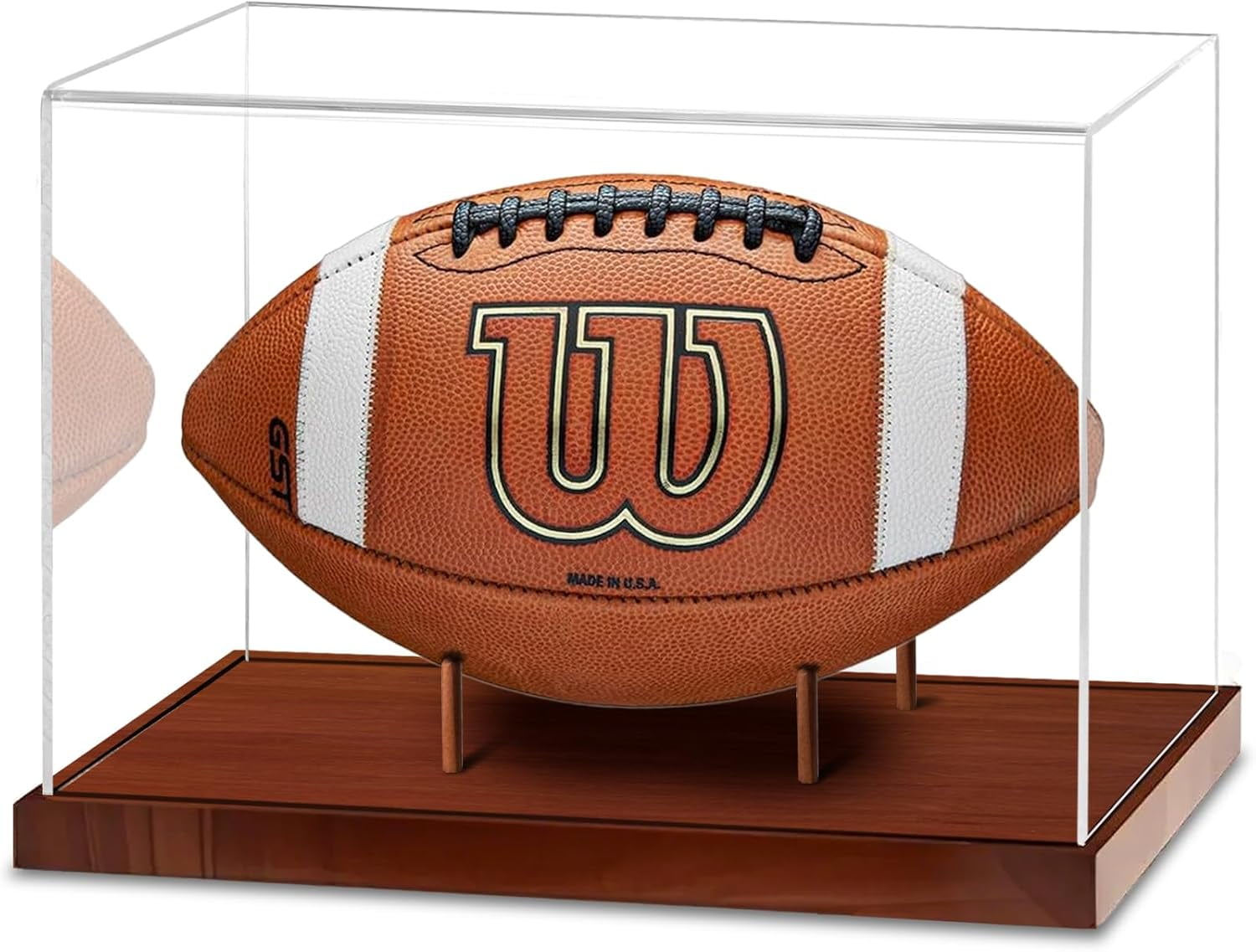 Football Display Case, Acrylic Football Case Clear, UV Protected ...