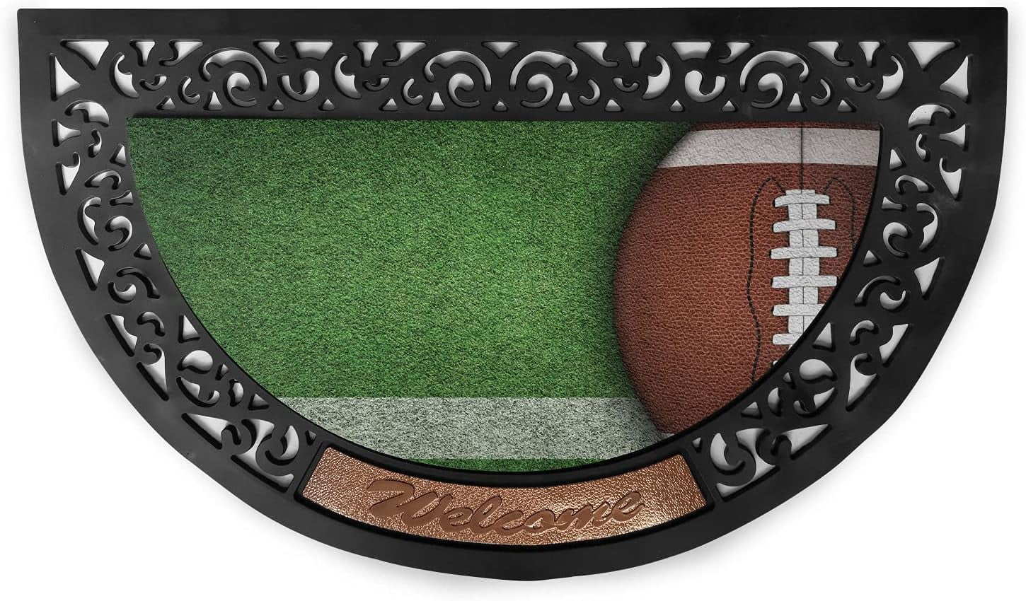 Football Doormat, Sports Themed Illustration of Closeup Ball on Grass ...