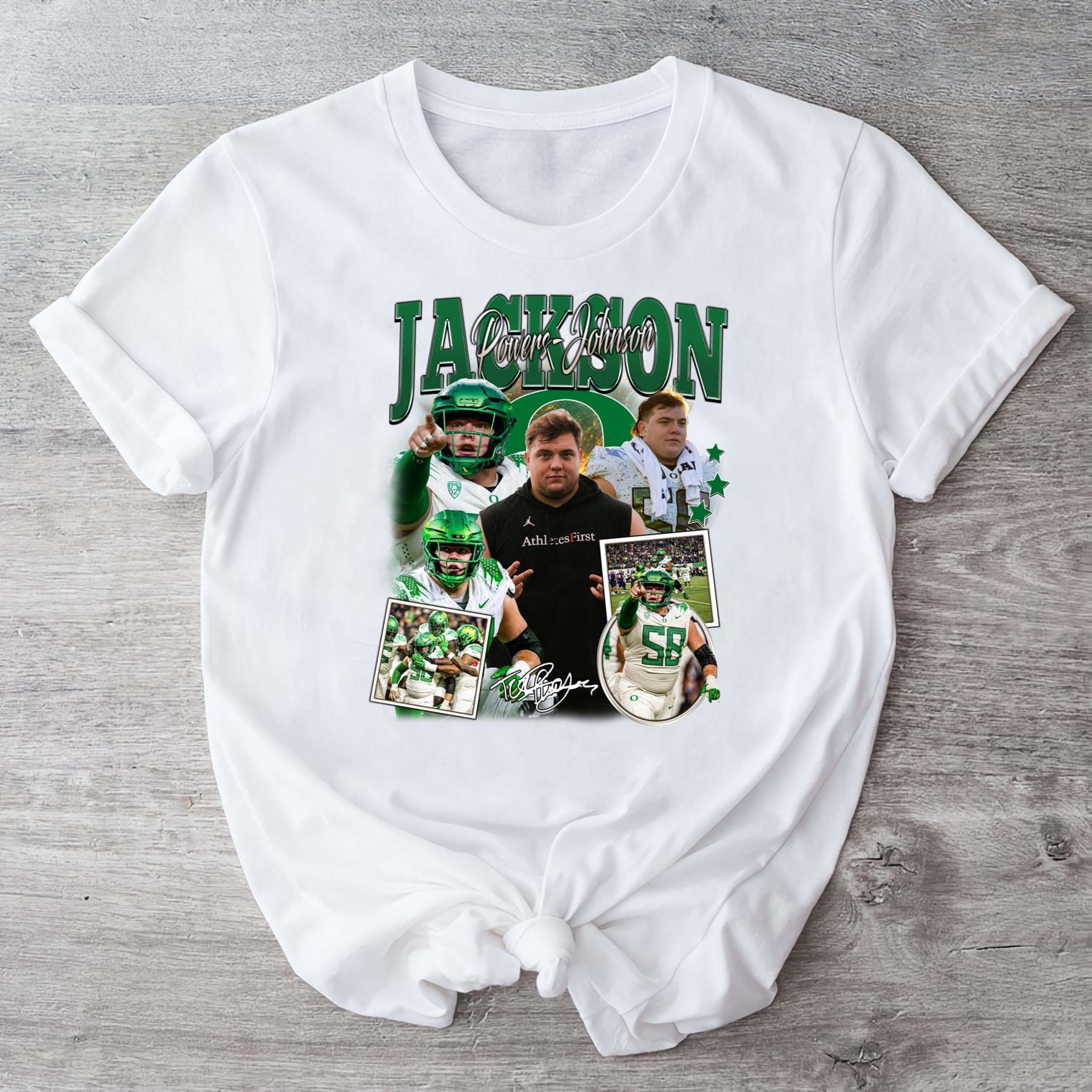 Football Draft Prospect Tribute Shirt, College Gridiron Star Graphic ...