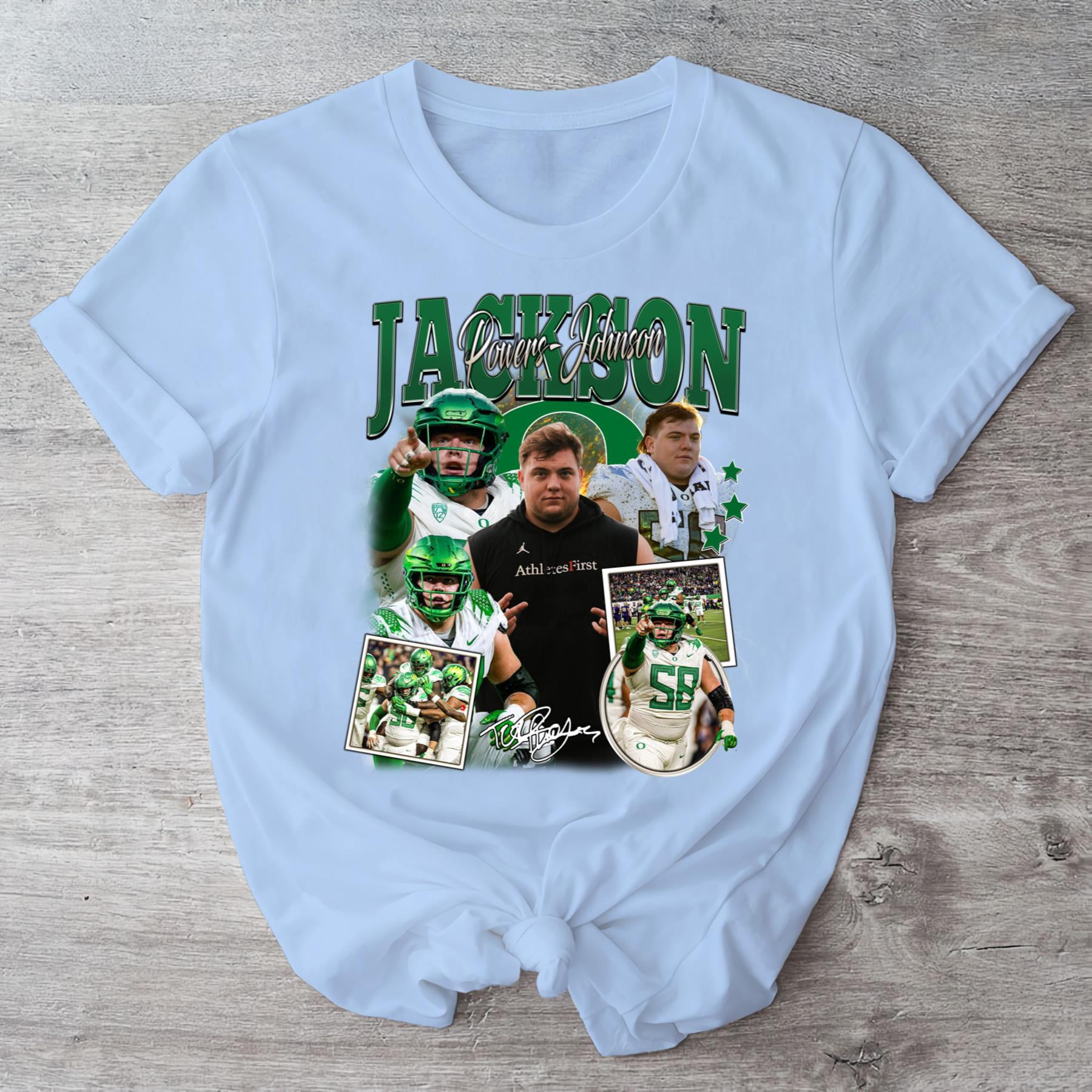 Football Draft Prospect Tribute Shirt, College Gridiron Star Graphic ...