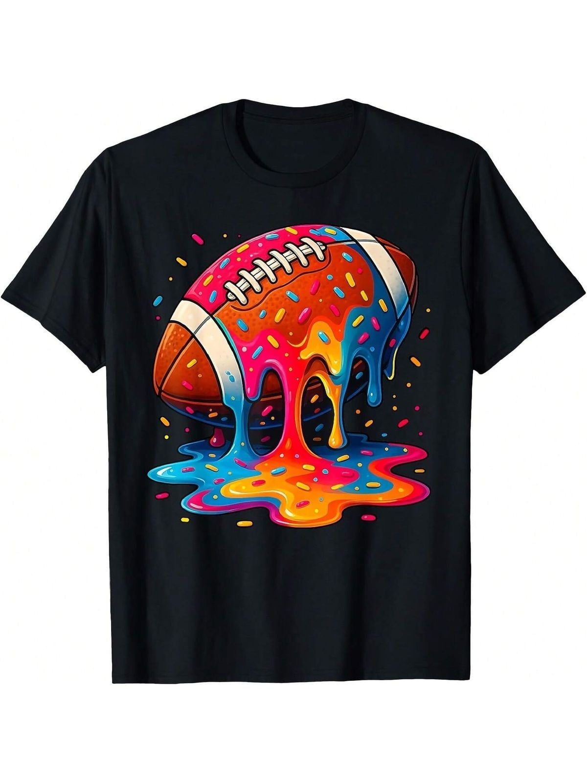 Football Drip Football Ice Cream Sprinkle Respect Drip T-Shirt ...