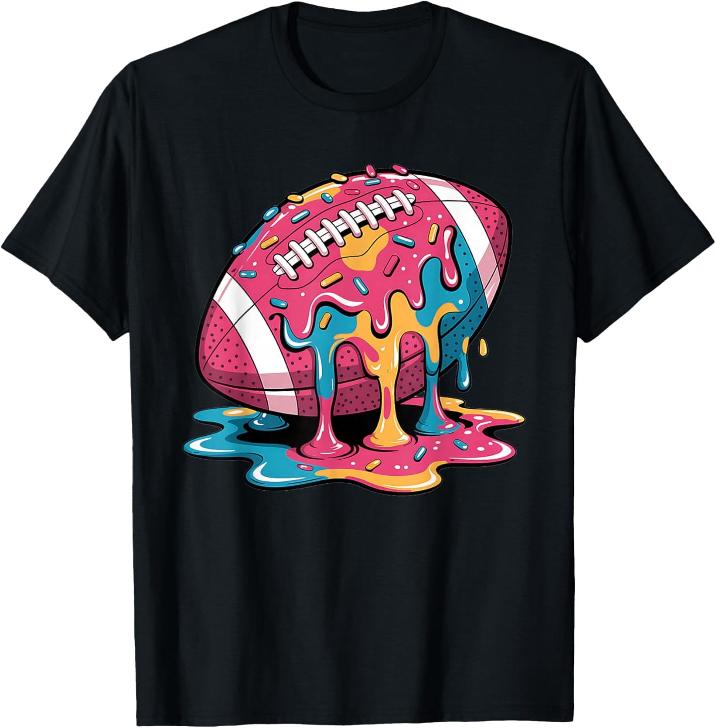 Football Drip for Lineman WR QB RB Ice Cream Drippy Shirt T-Shirt ...
