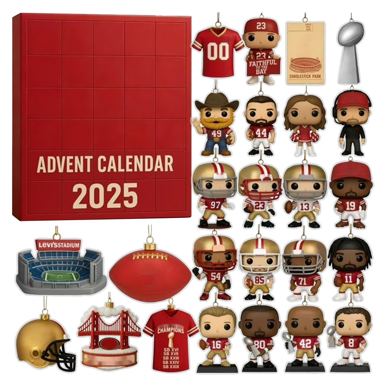 Football Fan Advent Calendar 2025 · 25 Day Holiday Countdown with Red ...