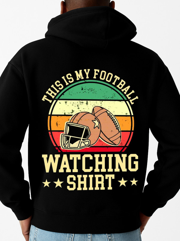 Football Fan Hoodie graphic hoodies Exercise mens sweater hoodie black ...