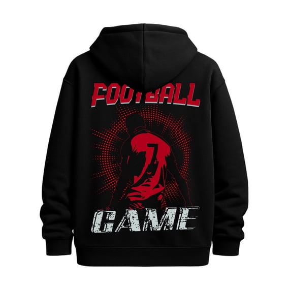 Football Fan Hoodie sweatshirt men's graphic hoodies black Hip-hop ...