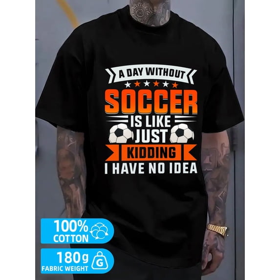 Football Fan Tee for men black 180G 100% Cotton Regular fit,casual wear ...