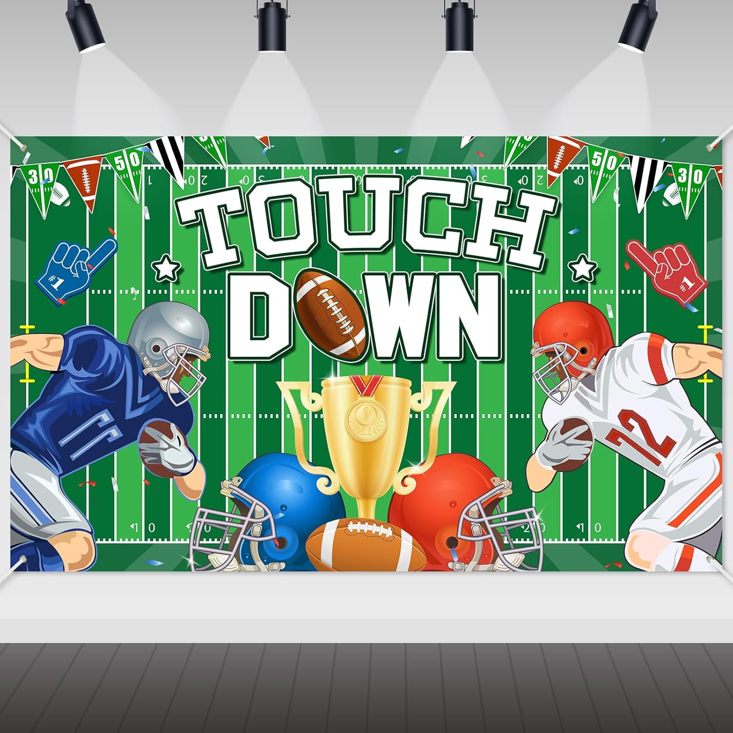 Football Field Backdrop Banner Decorations Sports Birthday Football ...