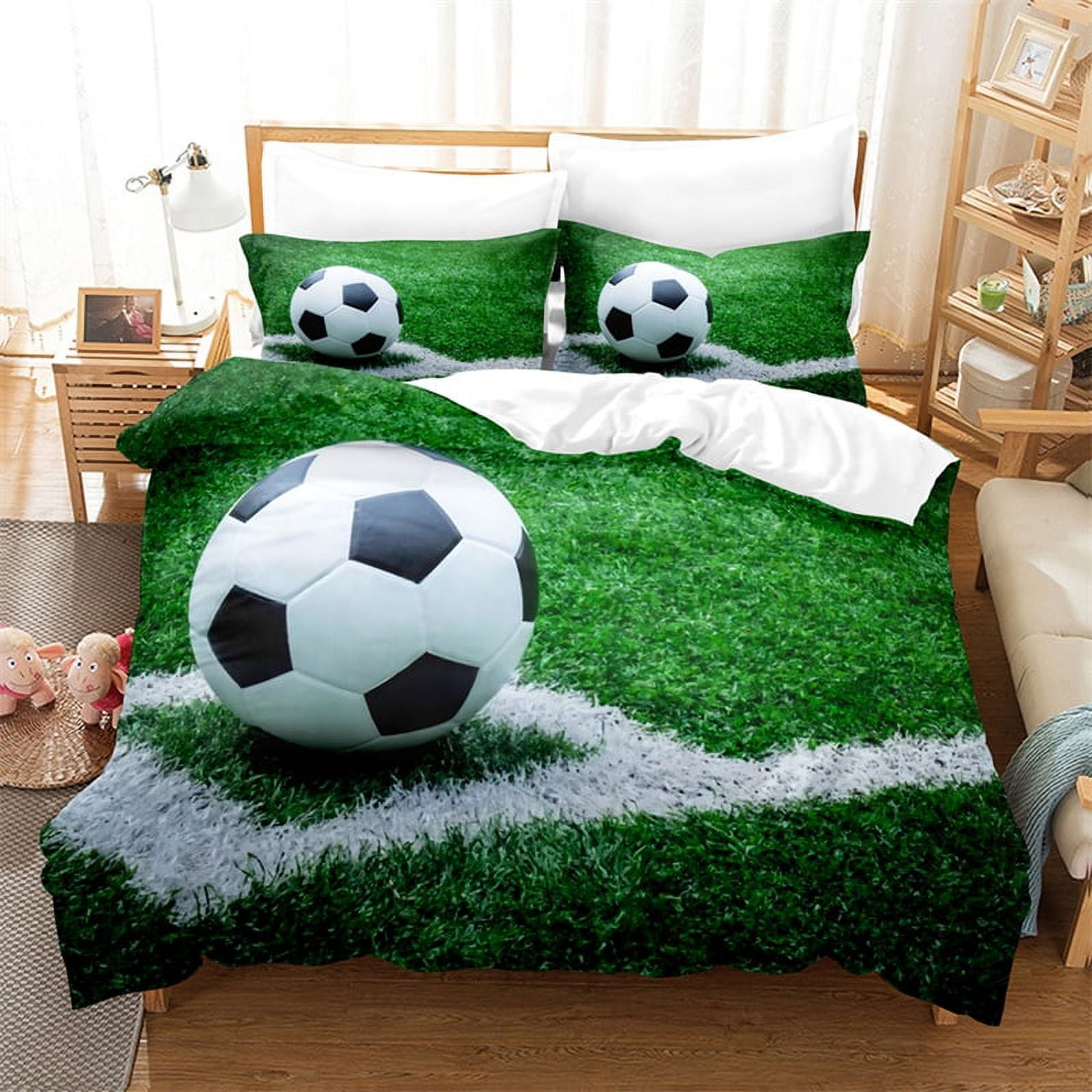 Football Field Bedding Set Duvet Cover Bedding Sports Comforter Bedding ...