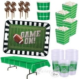 Football Field Design Game Day Tailgate Party 95pc Serveware Set w Cups ...