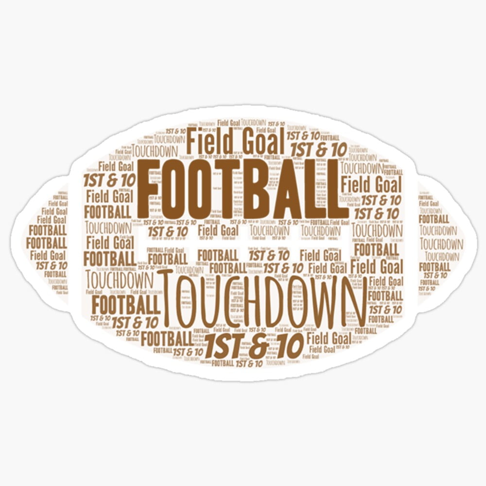 Football - Field Goal - Touchdown - 1St And 10 Sticker Baseball Sticker ...
