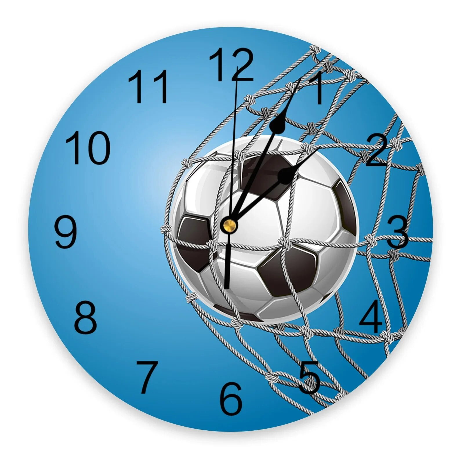 Football Field Grass Clock Living Room Home Decor Large Round Wall ...