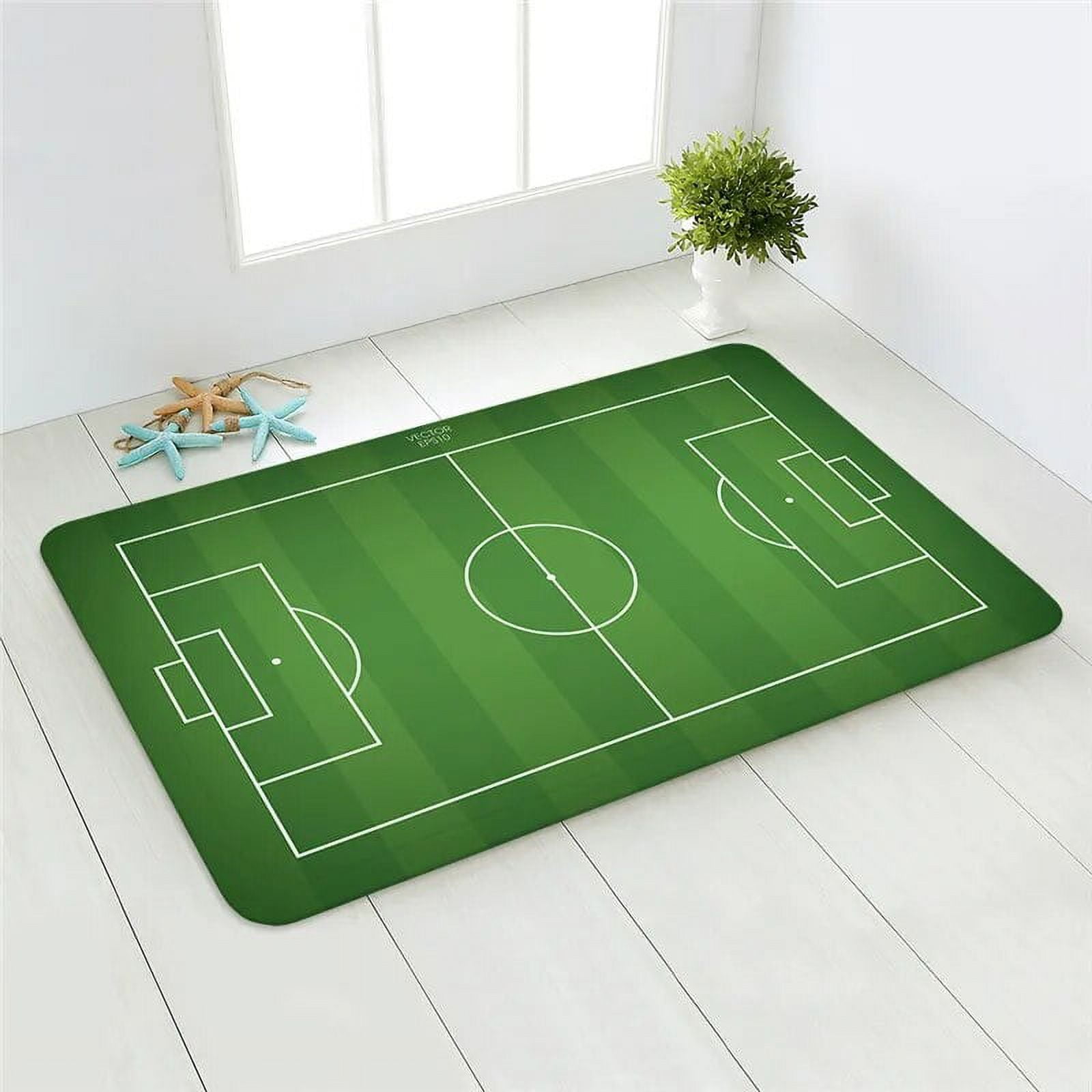 Football Field Ground Floor Mat Decor Reusable Washable Rug Carpet Mat ...