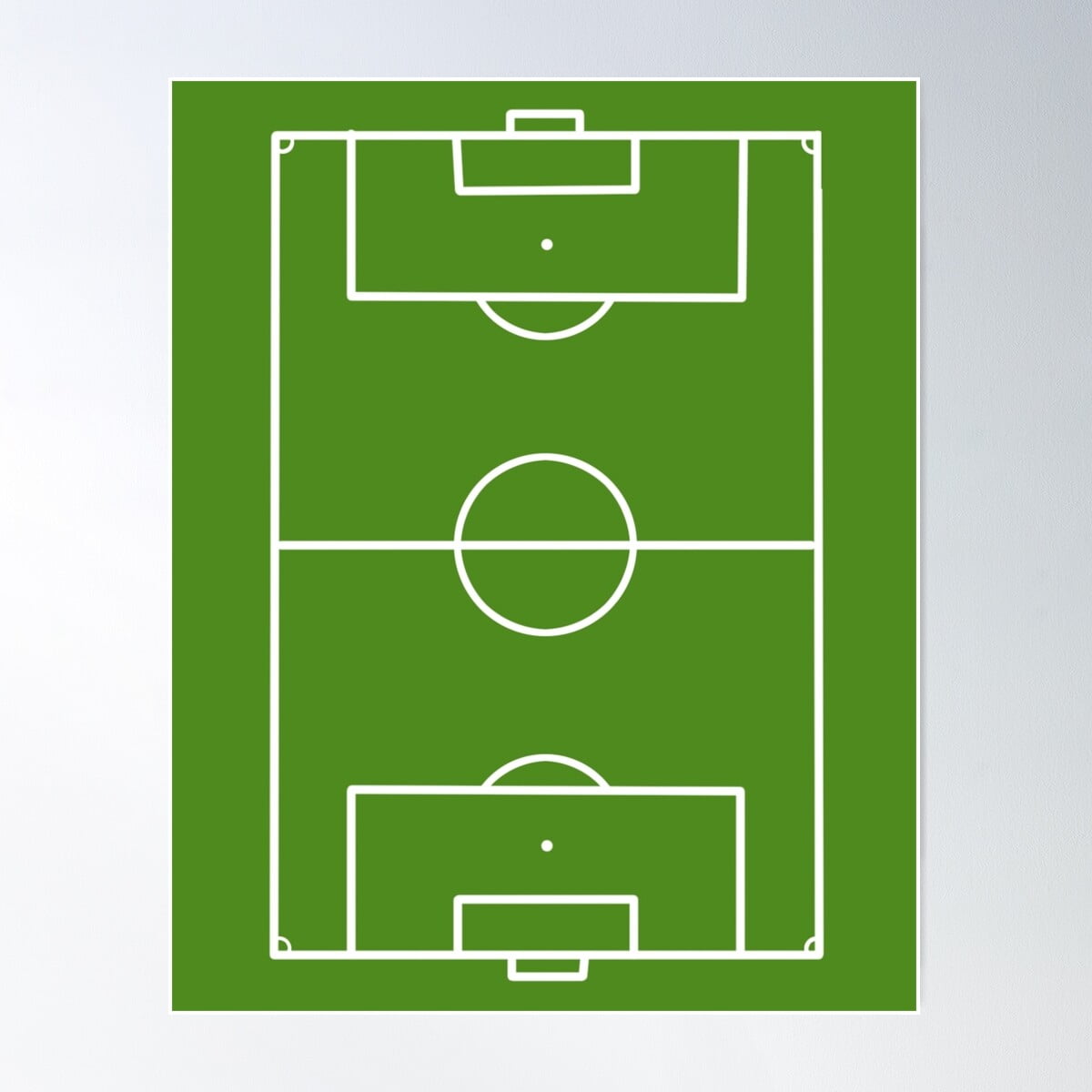 Football Field - Soccer Field Poster Wall Art, Modern Wall Decor, 12x18 ...