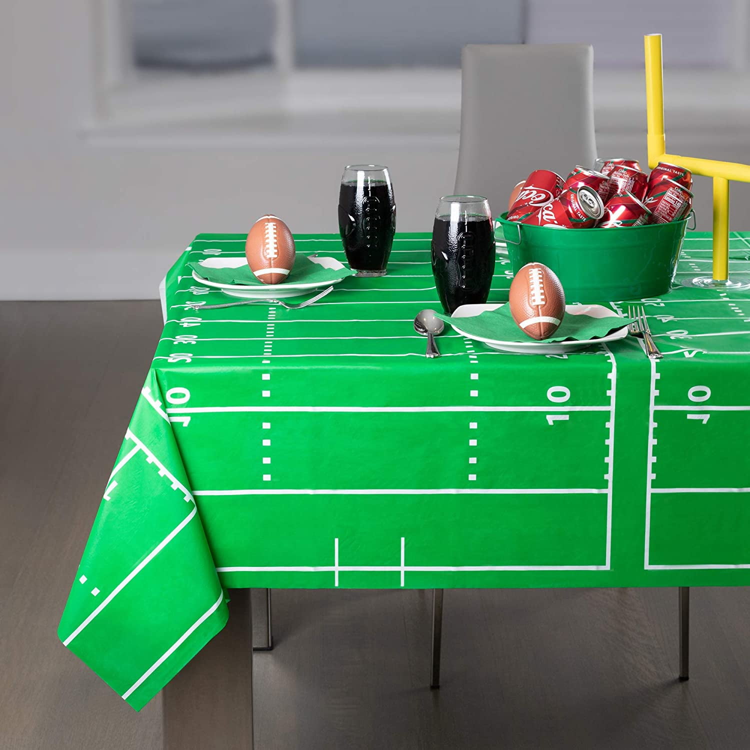 Football Field - Super Bowl Party 6 Pack Premium Disposable Plastic ...