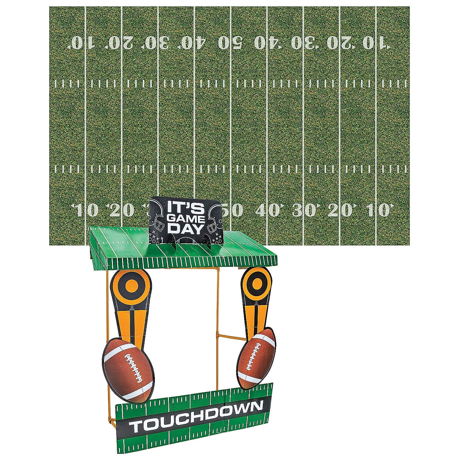 Football Field Tabletop Hut with Frame & Backdrop - 9 Pieces - Walmart.com