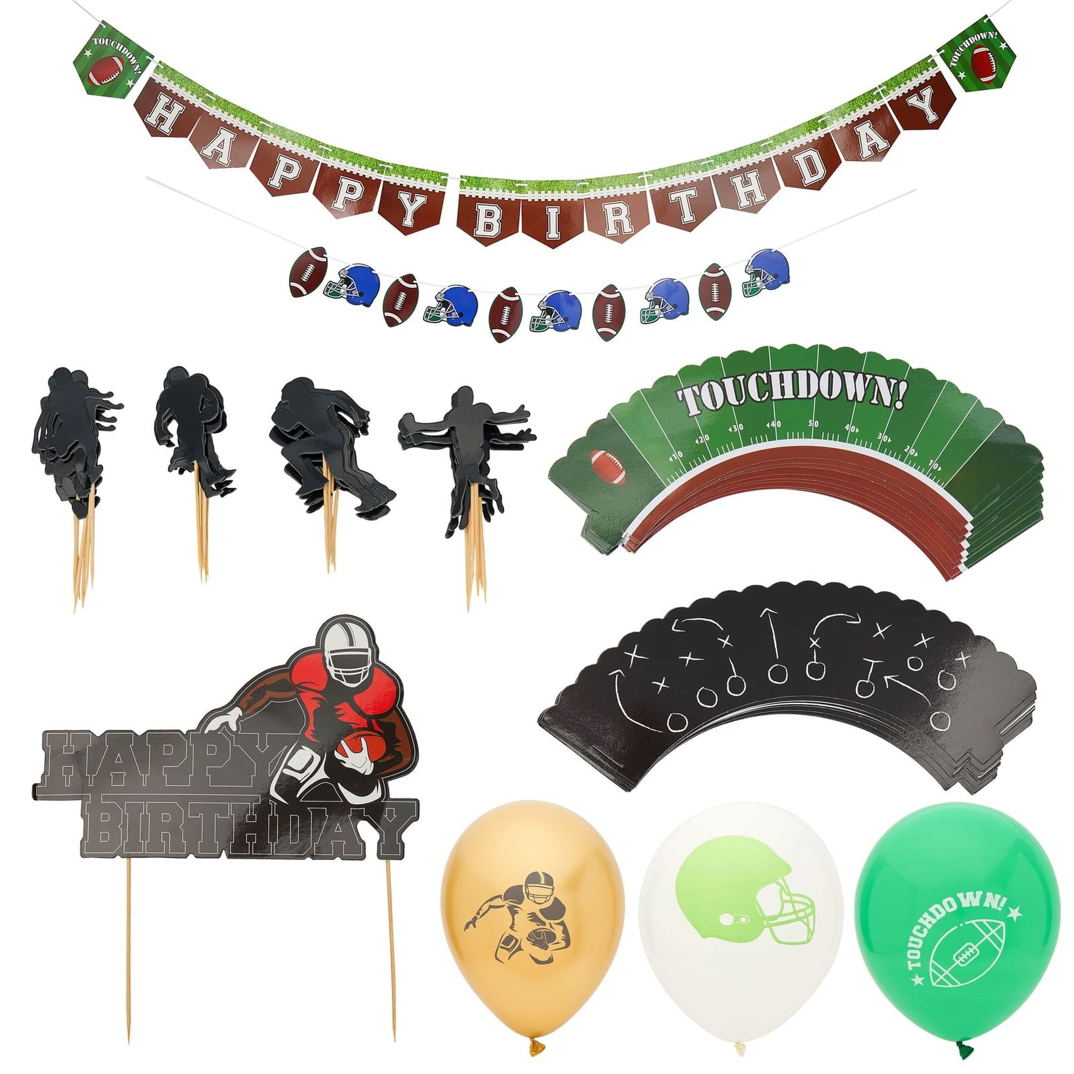 Football Fiesta Celebration Set: 69 Piece Party Decorations with ...