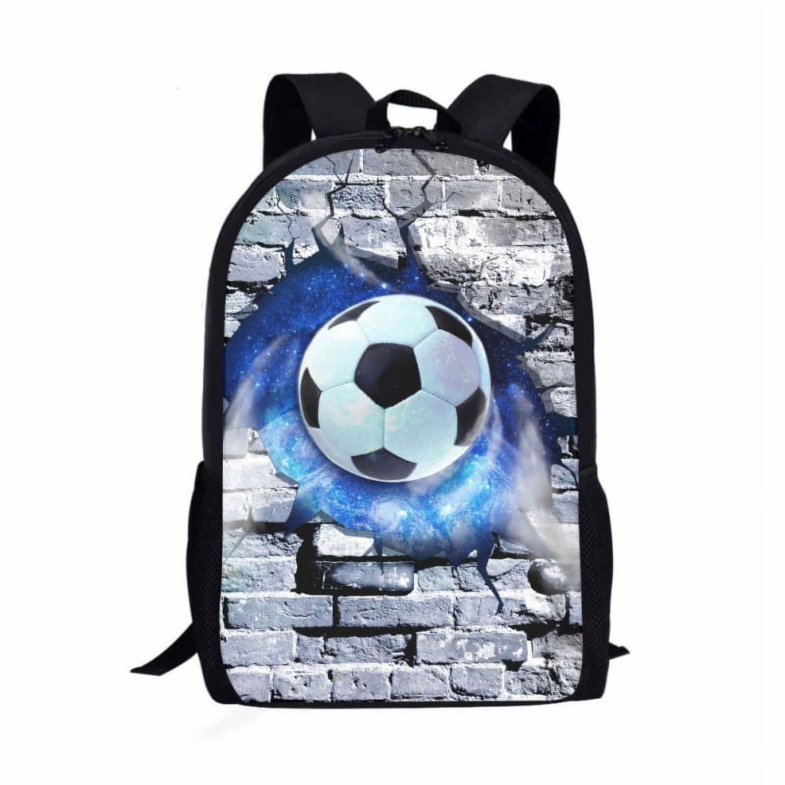 Football Fire Pattern 3D Print Students Bag Book Bag Teenager Casual ...