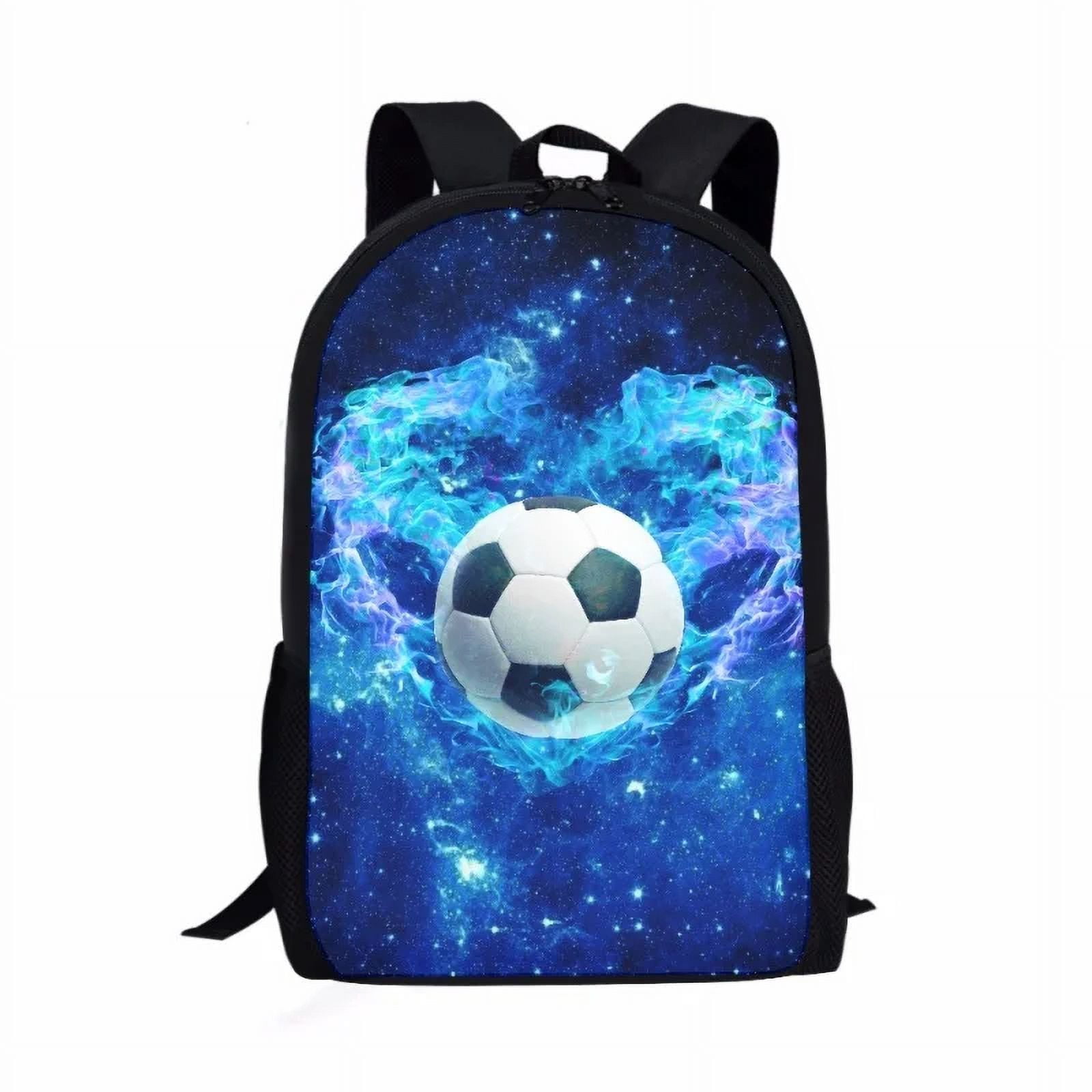 Football Fire Pattern 3D Print Students Bag Book Bag Teenager Casual ...