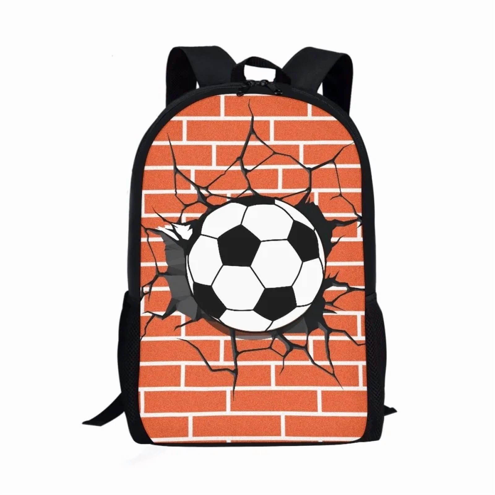 Football Fire Pattern 3D Print Students Bag Book Bag Teenager Casual ...