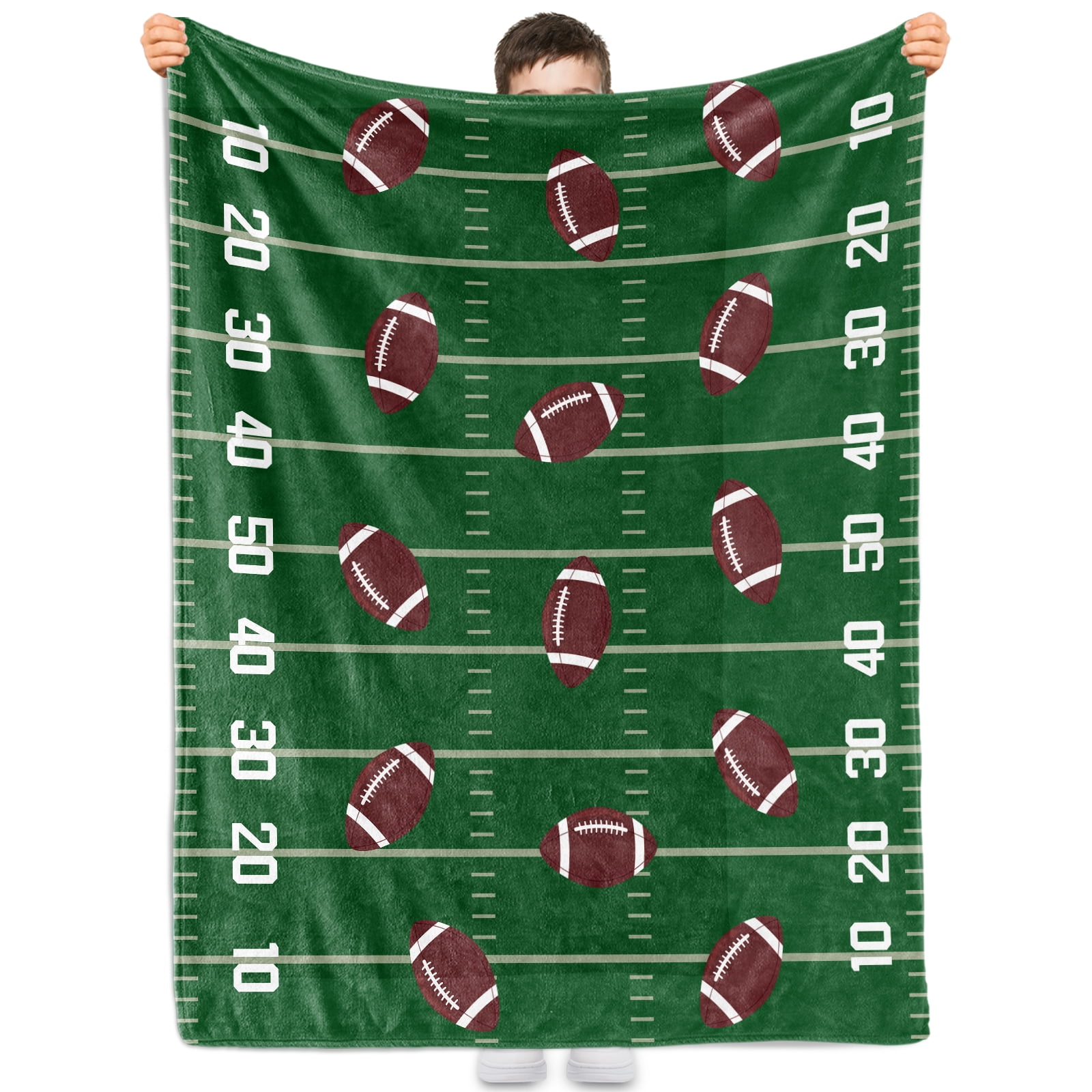 Football Fleece Throw Blanket Baby Blankets for Boys and Girls Sports ...