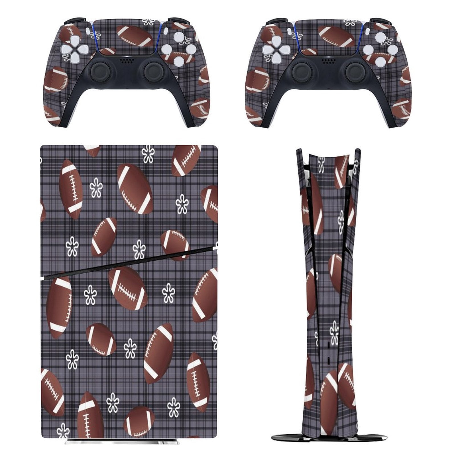 Football, Flowers, Stripes PS5/PS5 Slim Digital Disc Skin Sticker For ...
