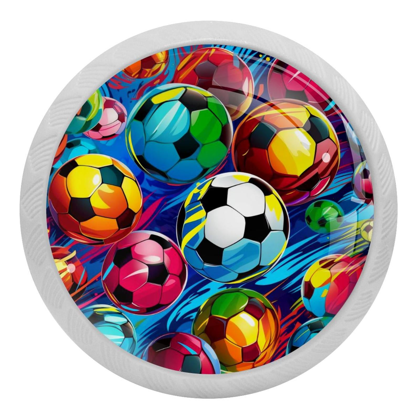 Football Fluorescent Drawer Pulls: Round 4-Pack - Glow-in-the-Dark ...