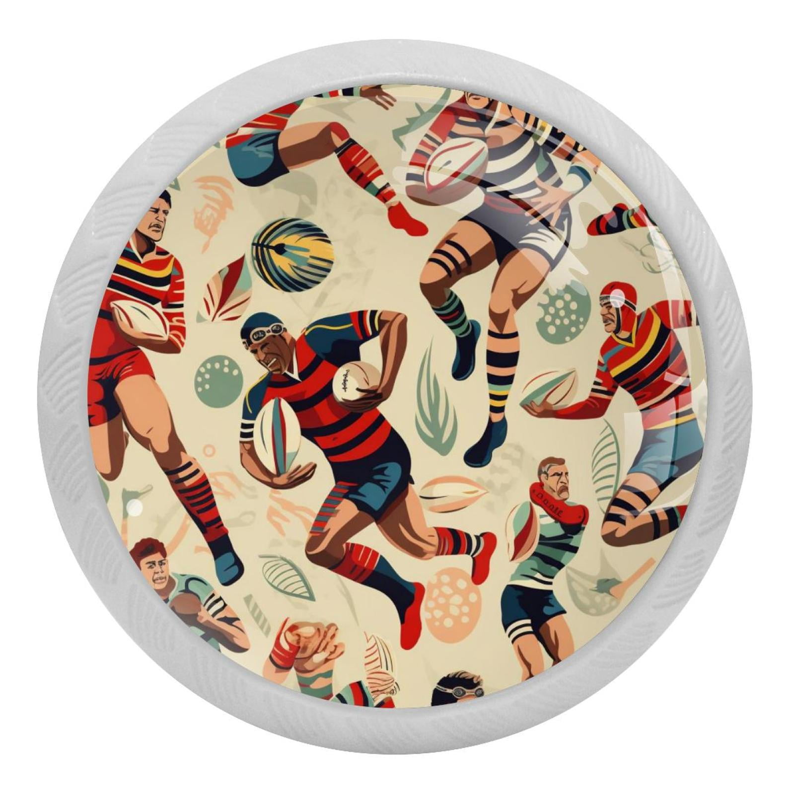 Football Fluorescent Drawer Pulls: Round 4-Pack - Glow-in-the-Dark ...