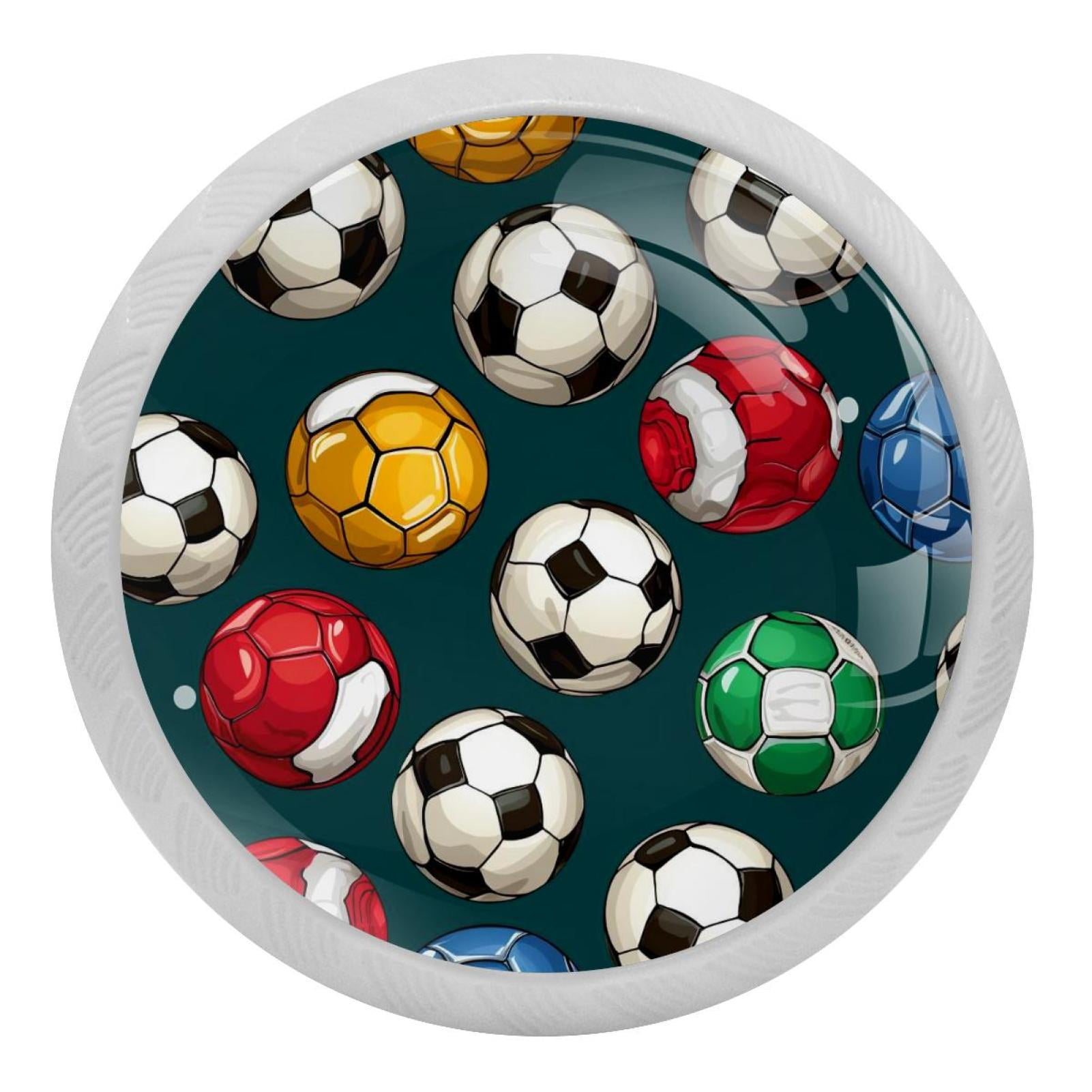 Football Fluorescent Drawer Pulls - Round 4-Pack Glow-in-the-Dark Knobs ...