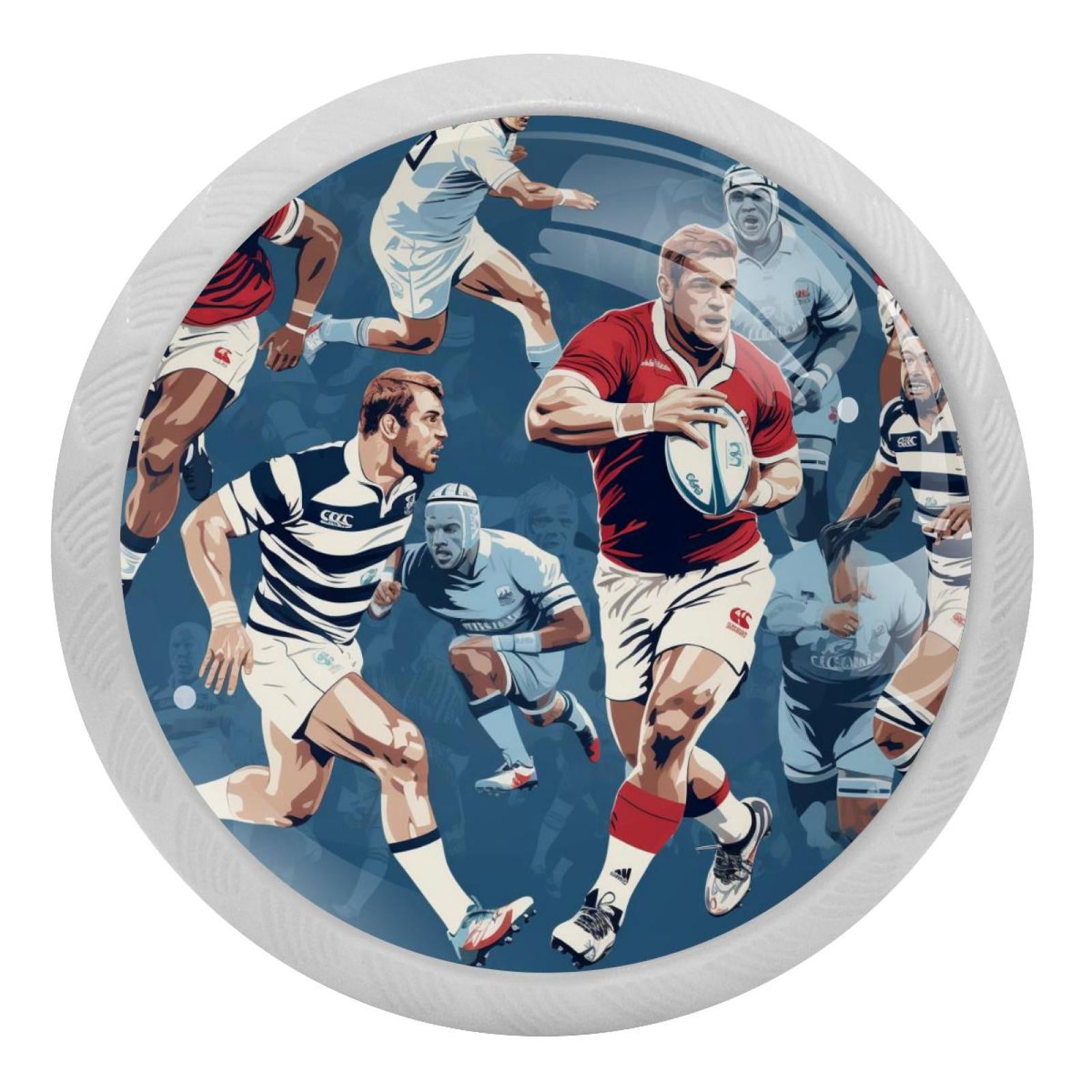 Football Fluorescent Drawer Pulls - Round 4-Pack Glow-in-the-Dark Knobs ...