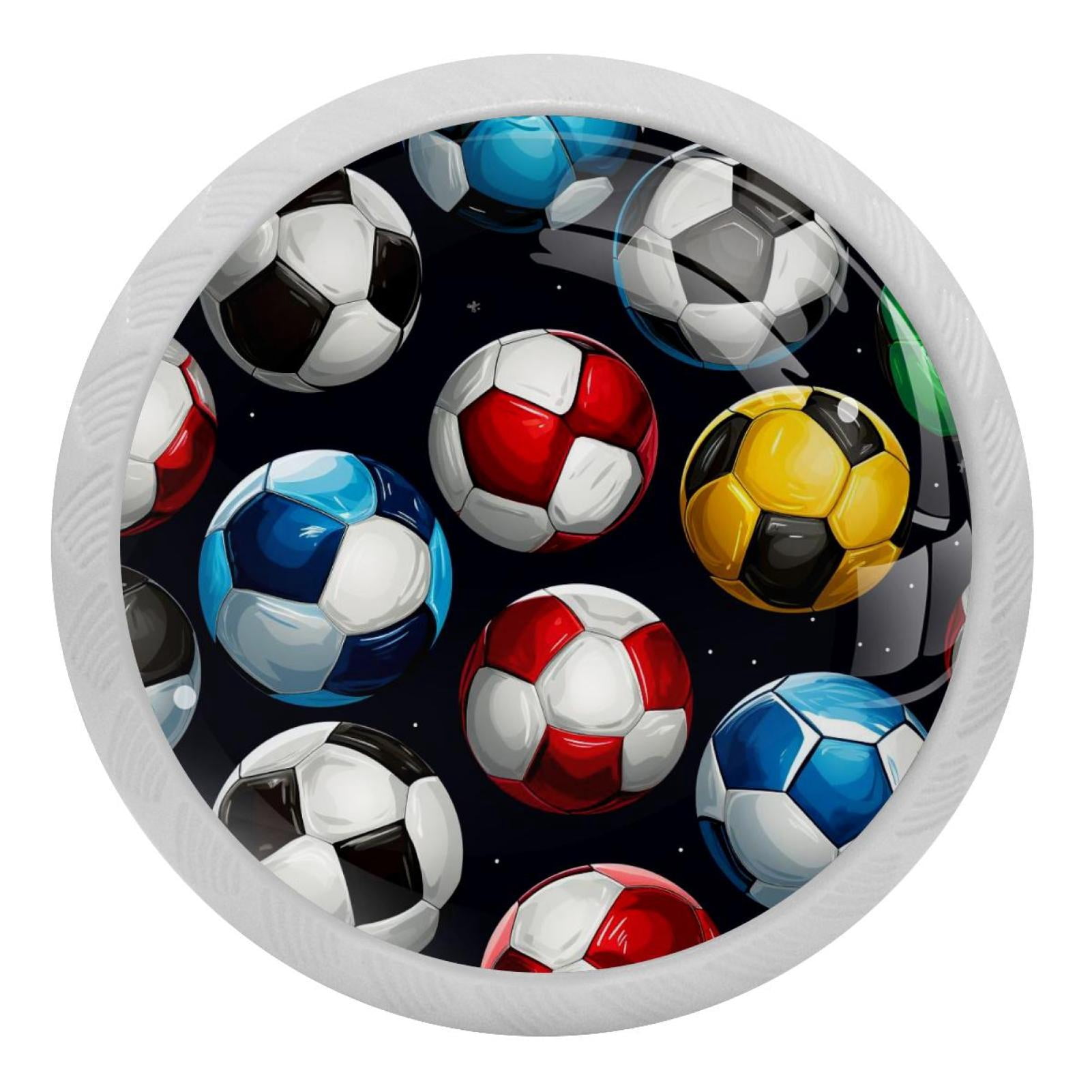 Football Fluorescent Drawer Pulls with Screws, Round 4-Pack, Glow-in ...