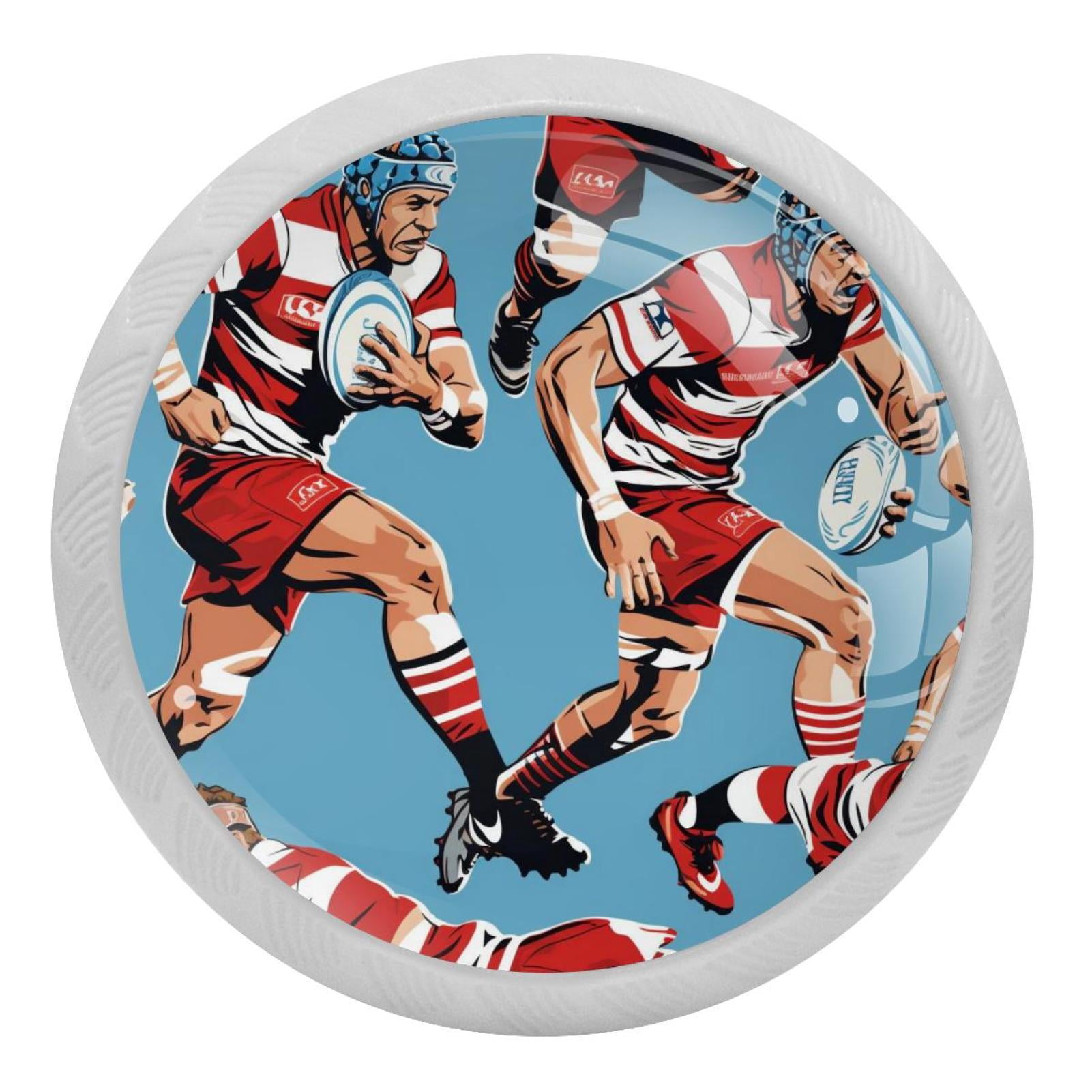 Football Fluorescent Drawer Pulls with Screws: Round 4-Pack, Glow-in ...