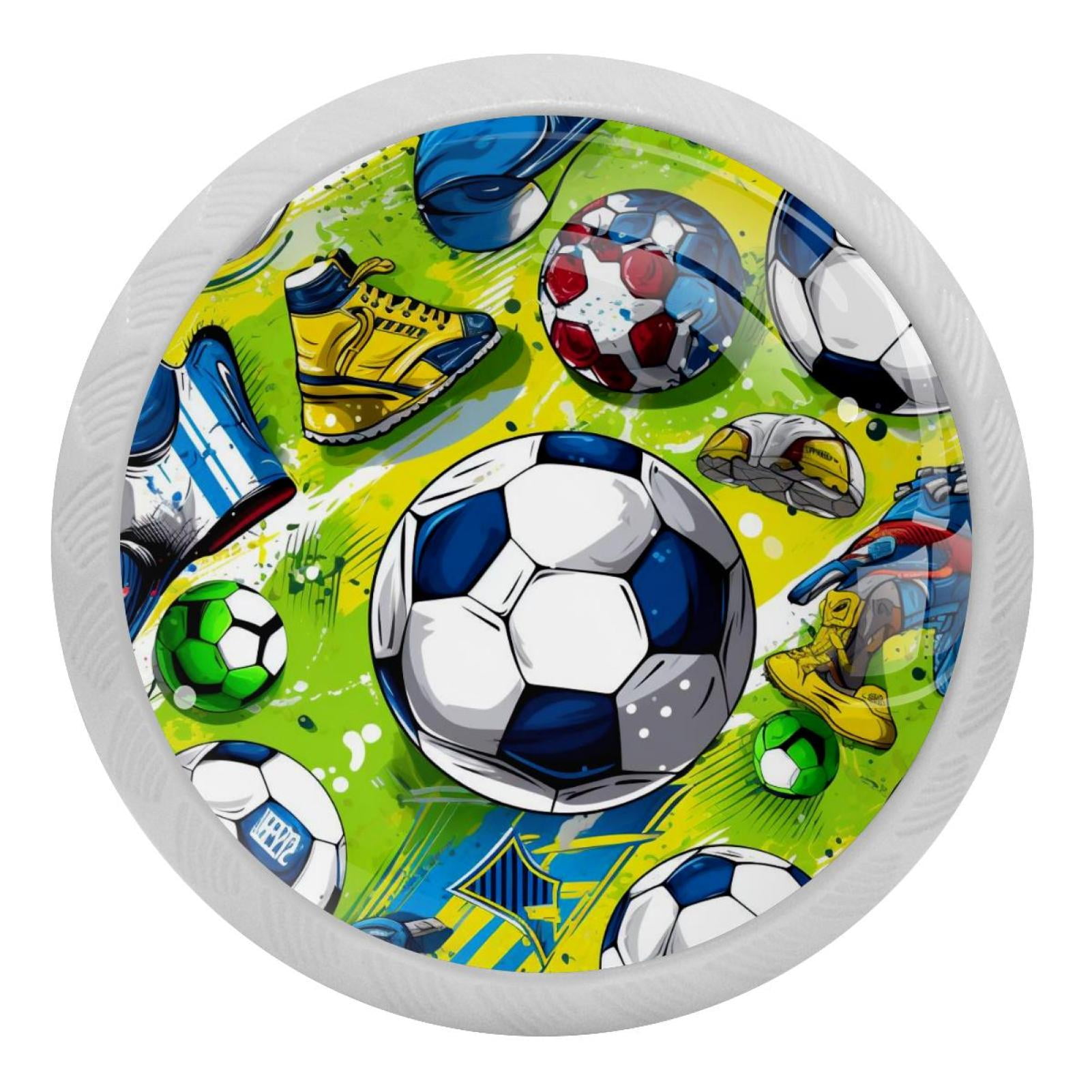 Football Fluorescent Drawer Pulls with Screws: Round 4-Pack - Glow-in ...