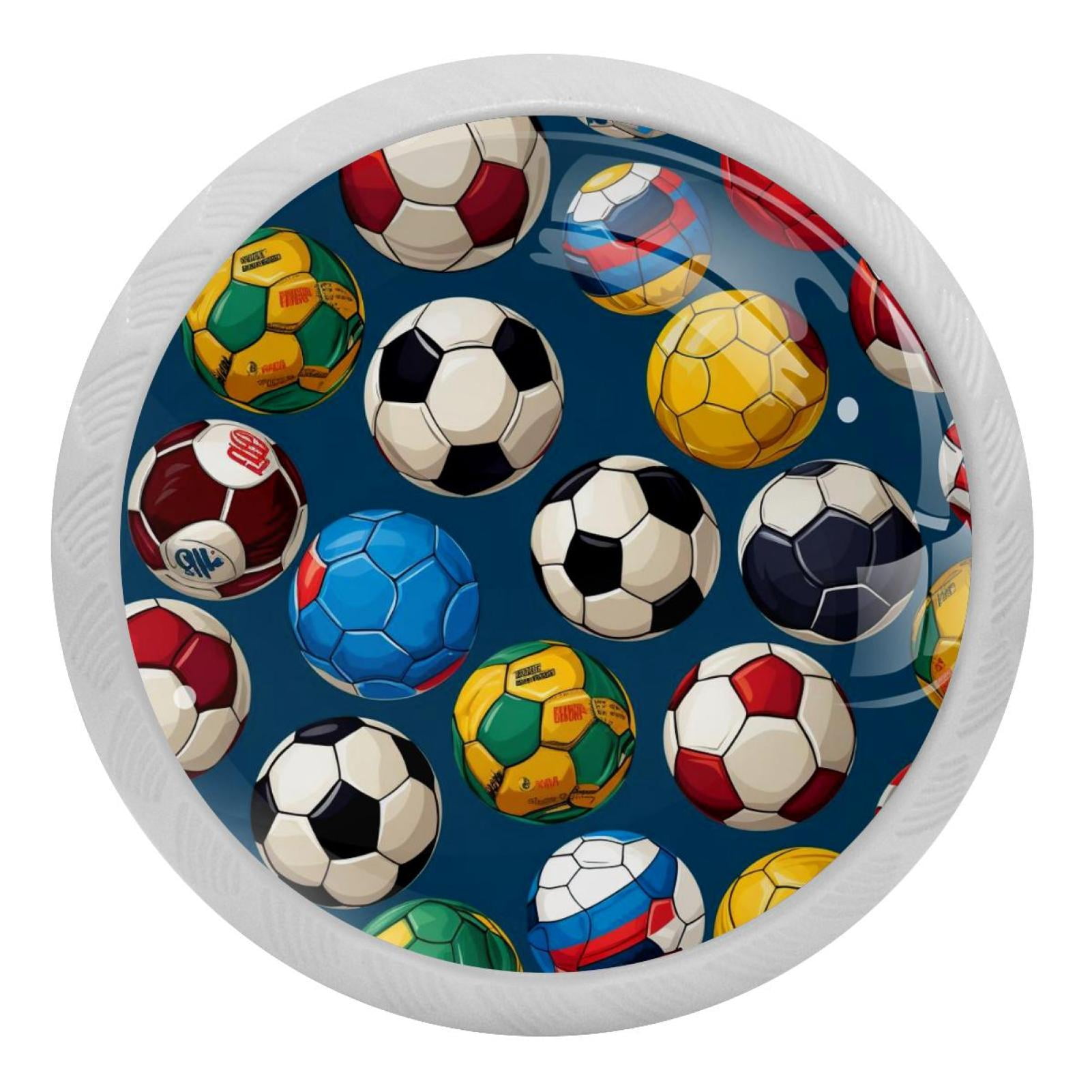 Football Fluorescent Drawer Pulls with Screws: Round 4-Pack - Glow-in ...
