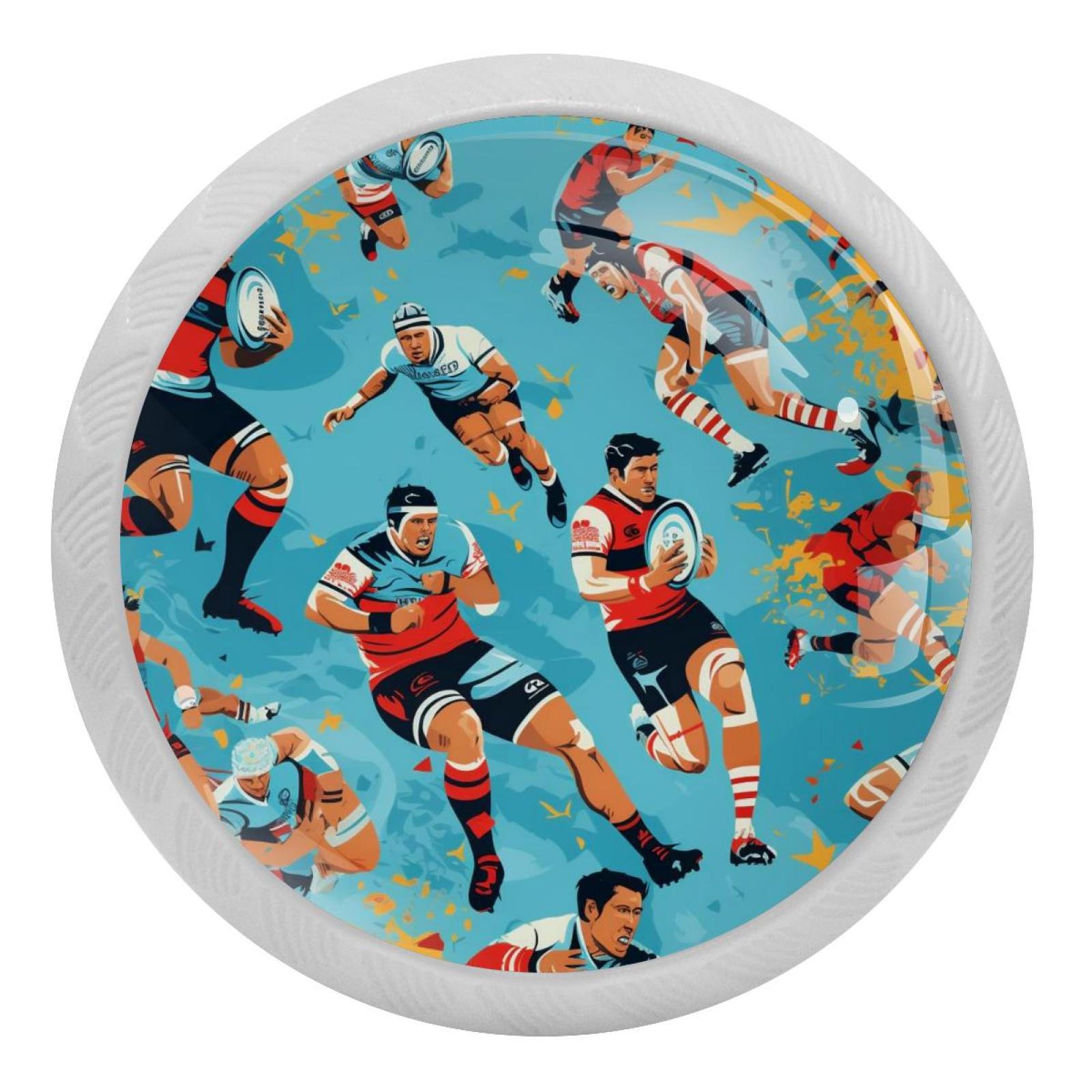 Football Fluorescent Drawer Pulls with Screws - Round 4-Pack, Glow-in ...