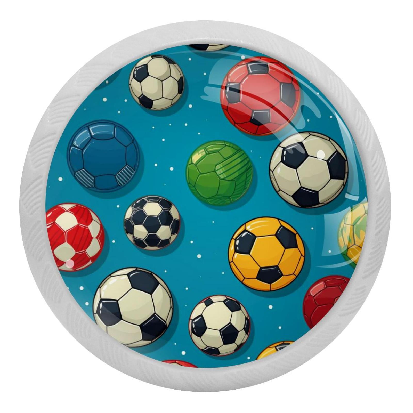 Football Fluorescent Glow-in-the-Dark Dresser Pulls with Screws - Round ...